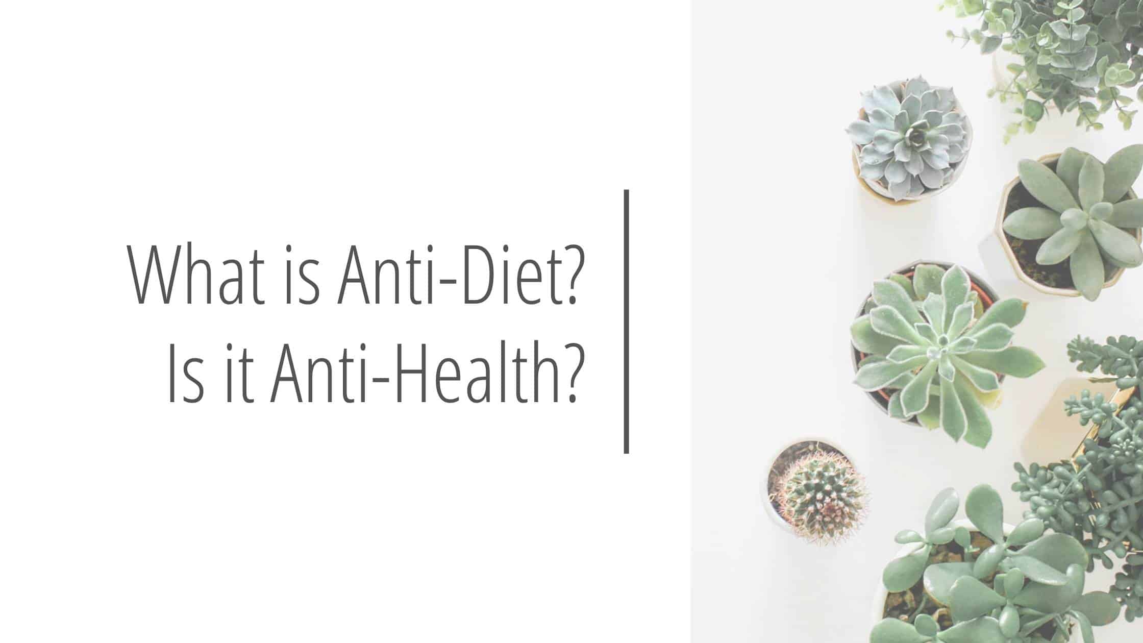 What is Anti-Diet? Is it Anti-Health?